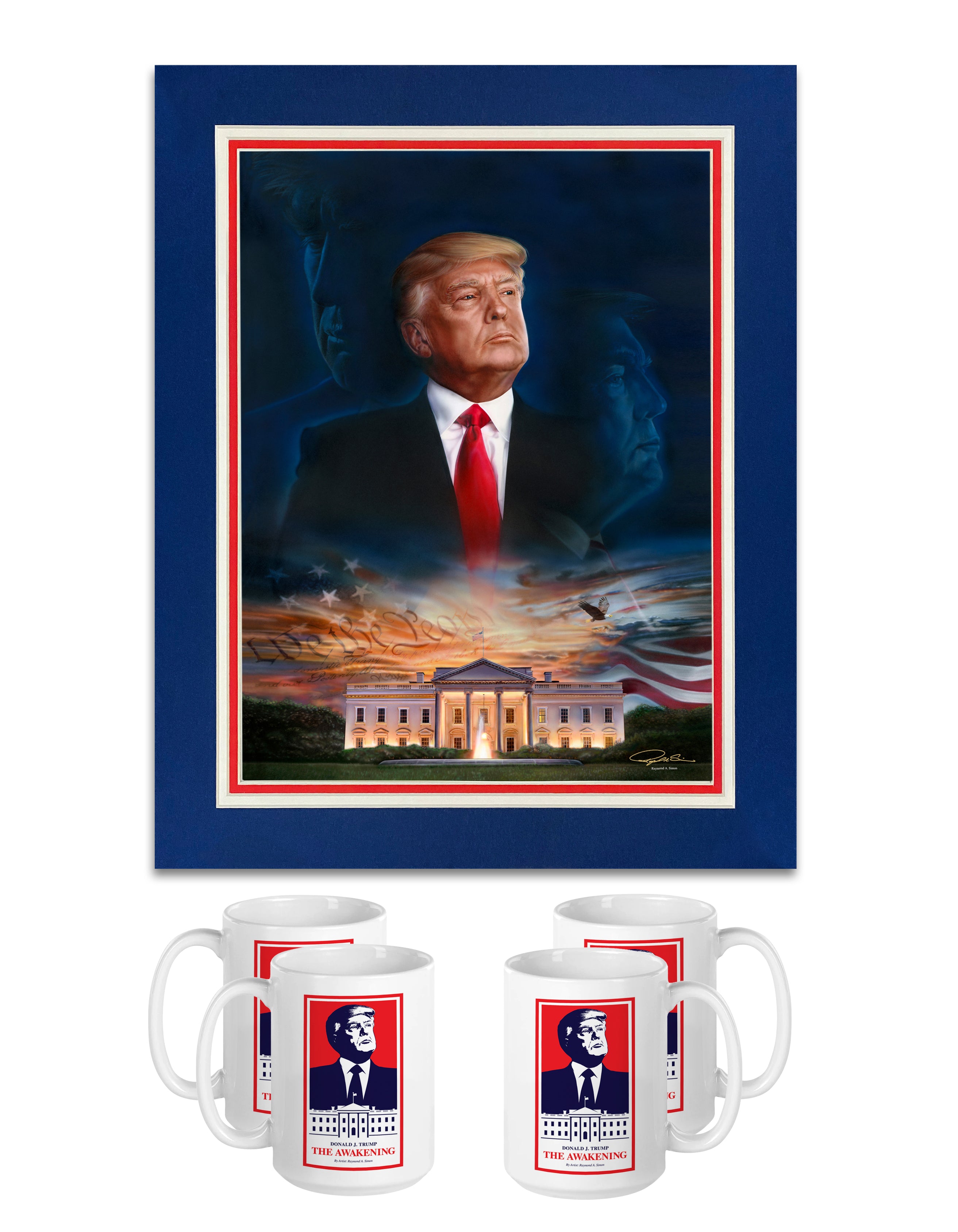 Ray Simon Art - "The Awakening" Lithograph and Pop Art 4 Mug Package ...